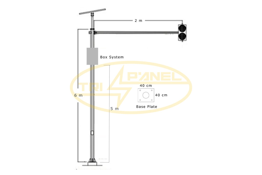 Tiang Warning Light Solar Cell - Tri Surya Panel