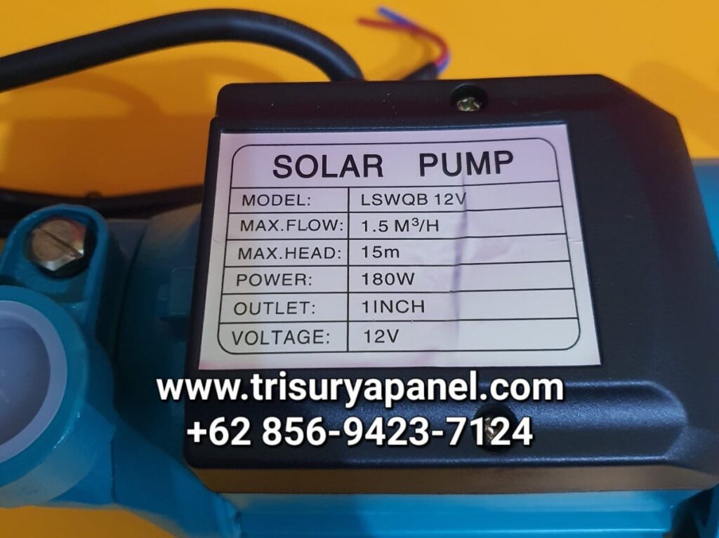 Pompa DC 12V Solar Cell 180W - Tri Surya Panel